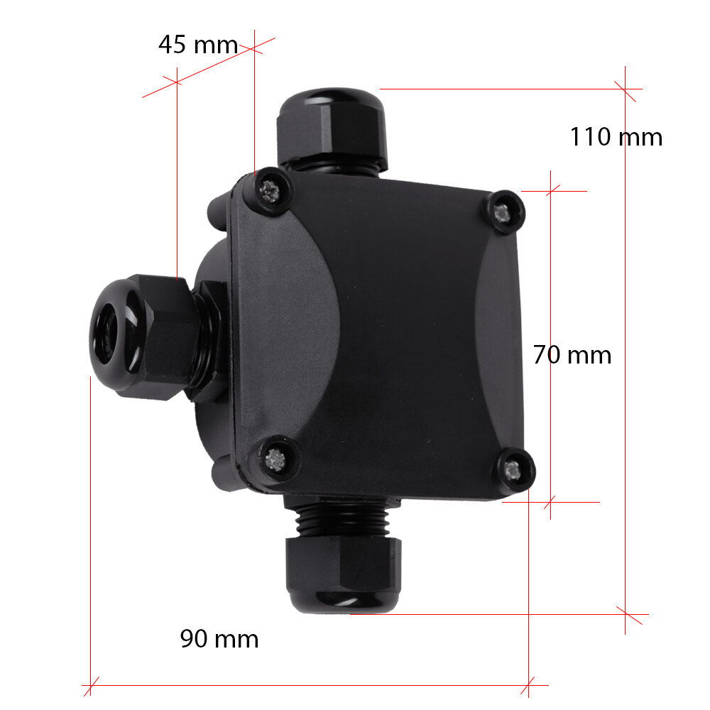 Verteilerdose 3-Wege IP67, 230V für Außenbereich, 4,95