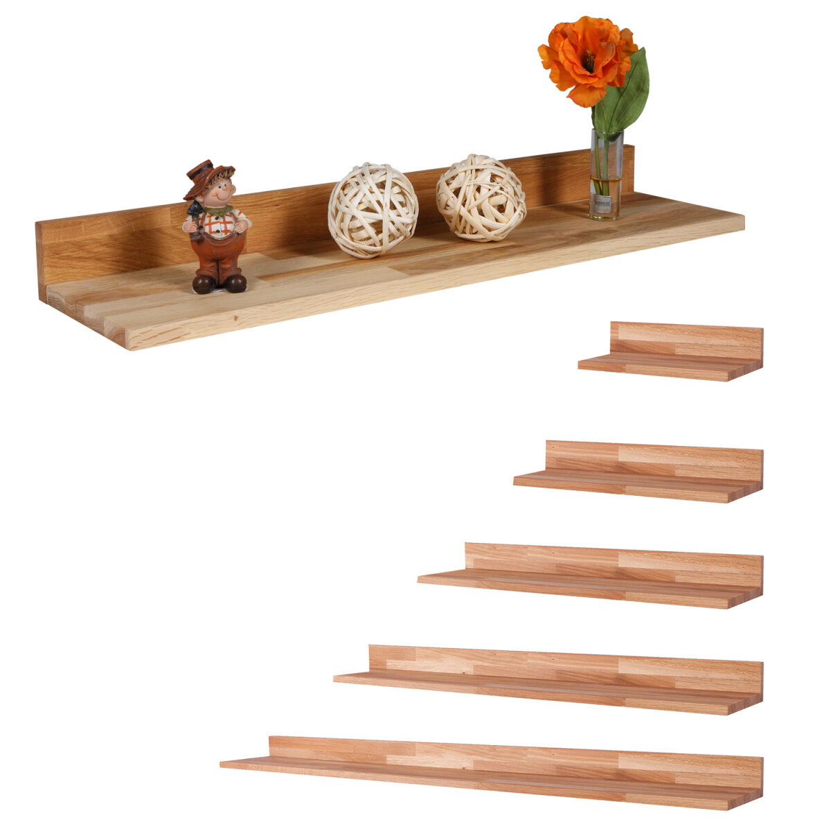 Wandboard Buche u.Eiche Wandregal Holzregal Regal Holzregal Board 60 ...