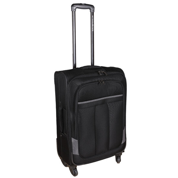 Trolley Koffer Reisekoffer 58 Liter schwarz 4 Rollen Teleskopgriff, 49,99